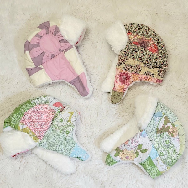 Sewing Patterns and Tutorials - Trapper Hat PDF Pattern – Baby, Kids, Adult Winter Hat Pattern ...