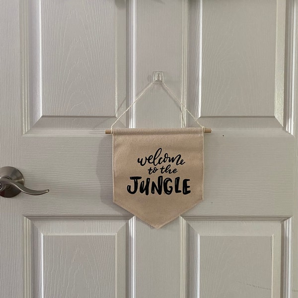 It's a Jungle in Here Canvas Banner | Neutral Safari Nursery Decor ...