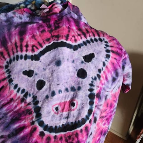 Hand Dyed Made to Order Cow Tie Dye Shirt, Purple Cow Tie Dye, T-shirt ...