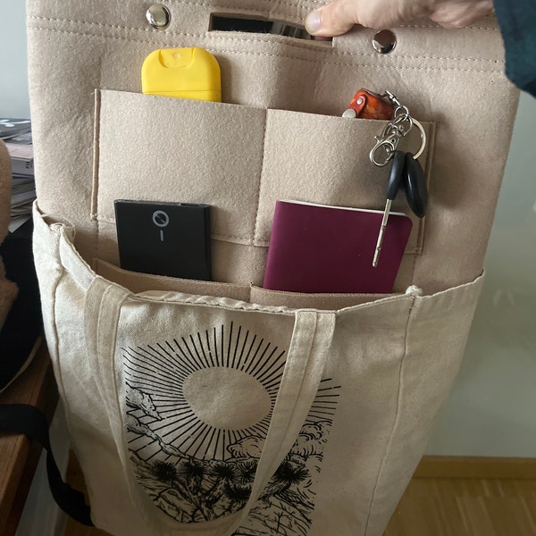 Tote Bag Organizer Insert - Tote Insert Organizer - Shoulder Bag ...