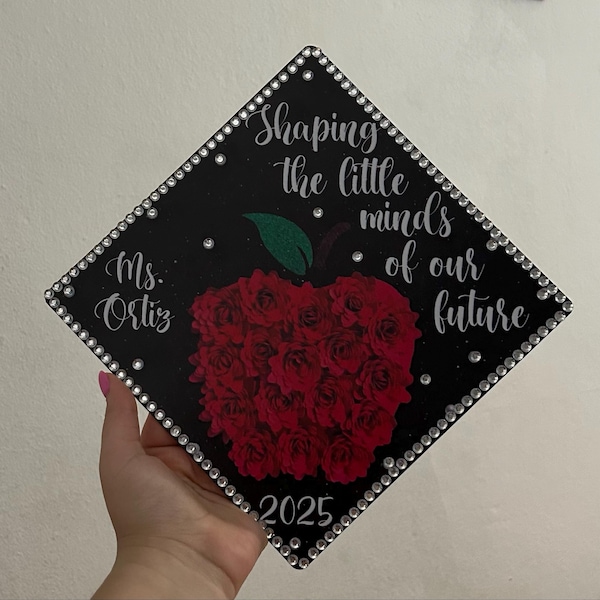Printed Graduation Cap Topper, Shape Little Minds, Future Teacher ...