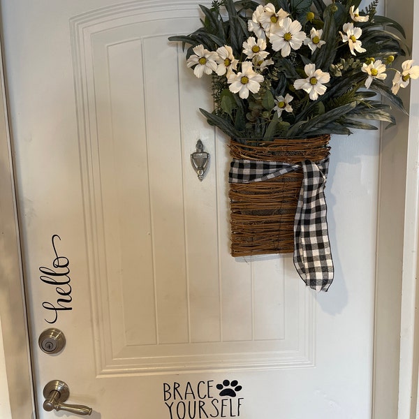 Pumpkin Swag Wreath, Orange Pumpkin Swag for Front Door, Fall Door Swag ...