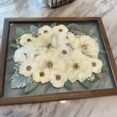 11x14 Custom Floral Shadow Box Wedding Flower Shadow Box Funeral ...