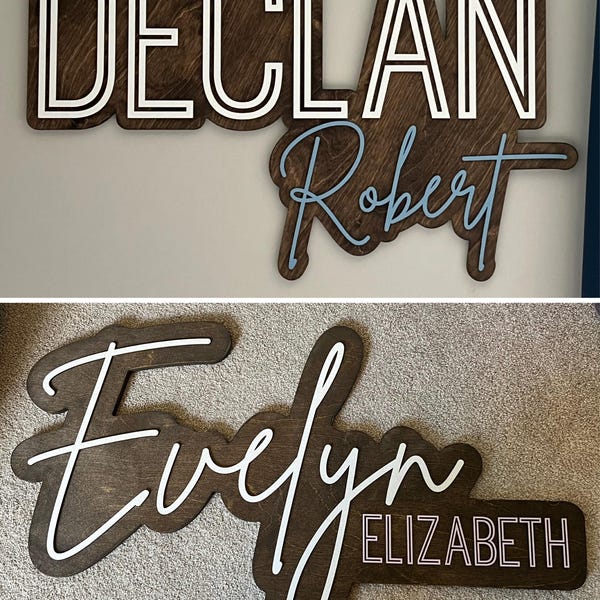 Last Name Sign, Cut Out Name Sign, Wedding Name Sign, 3d Last Name Sign ...