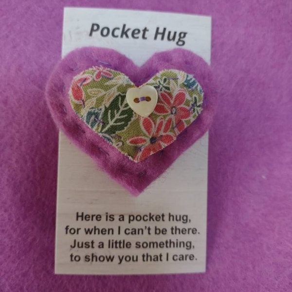 Pocket Hug, Resin Heart, Token of Love, Gift to Child, Best Friend Gift ...