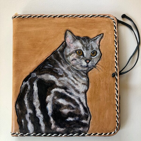 Leather Book/notebook Cover, Custom Cover, Removable - Etsy