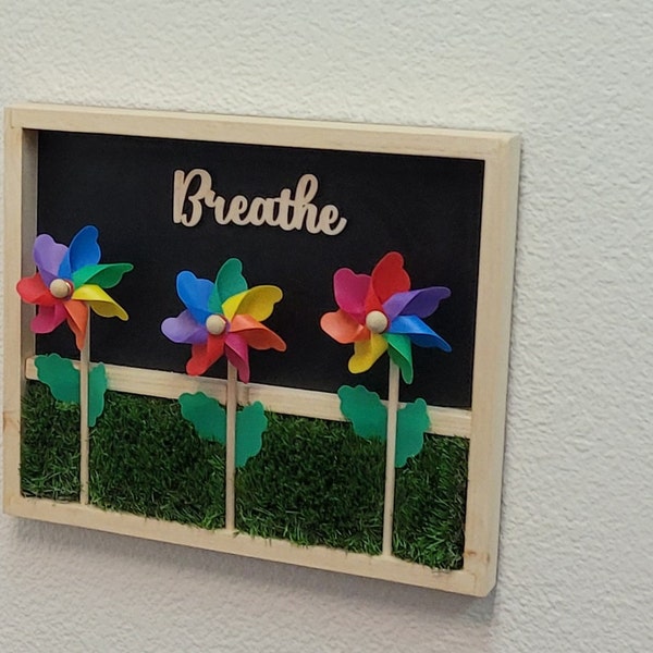 Breathe Sensory Board - Pinwheel Flowers in Turf/grass. Sensory Panel ...