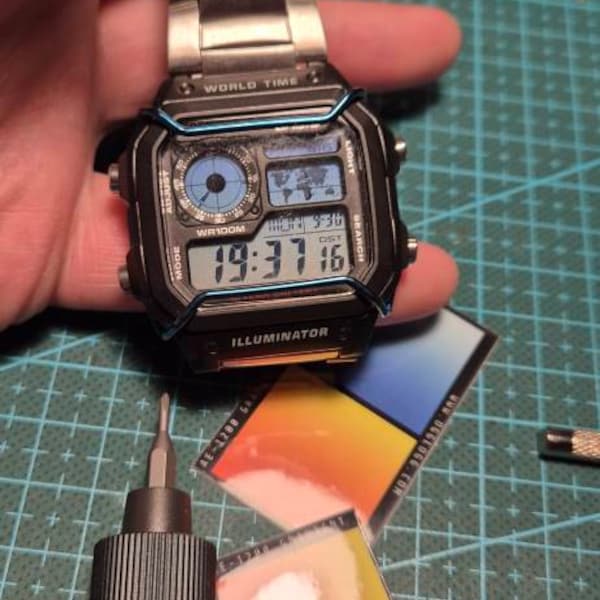 Casio AE-1200 Gradient Filter Screen - Etsy