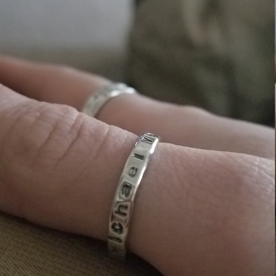 Baby, Toddler or Child's Sterling Silver Personalized Handstamped Cuff ...