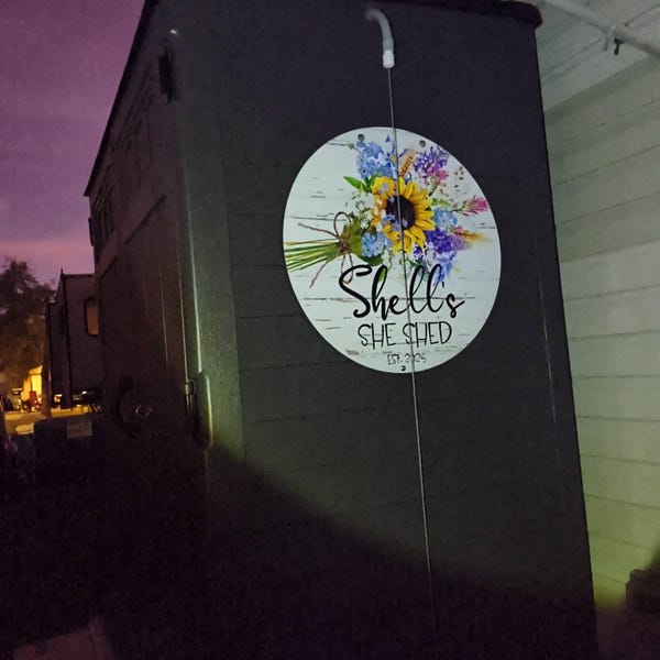 Personalized She Shed Sign, She Shed Gift, Sunflower Custom Woman's ...