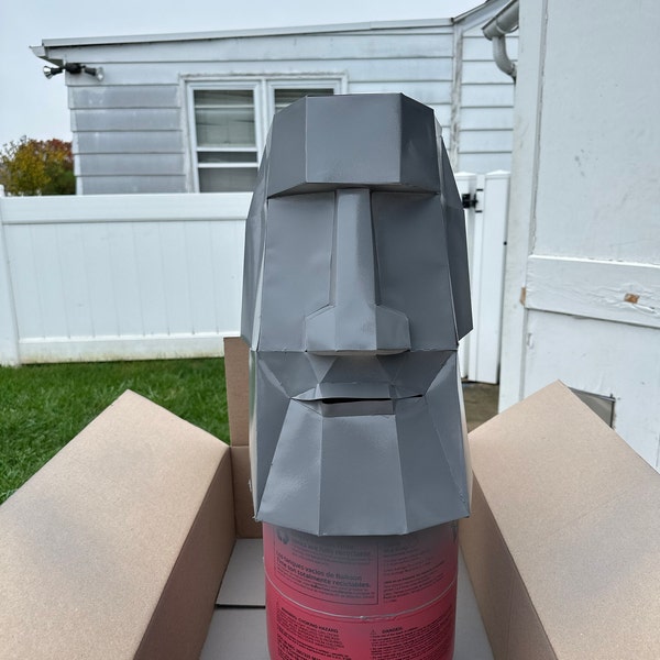 Moai Mask | DIY Paper Mask, Printable Template, Papercraft, 3D Mask ...