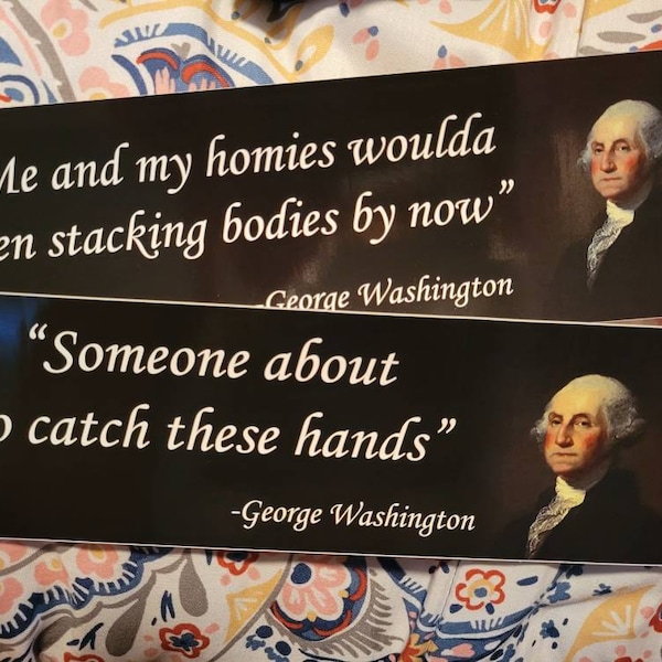 George Washington Catch These Hands Sticker - Etsy