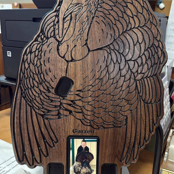 Custom Turkey Plaque Tail Mount, Personalized, Unique Fan, Beard, and ...