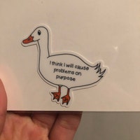 I Think I Will Cause Problems on Purpose Stickers Laptop Sticker ...