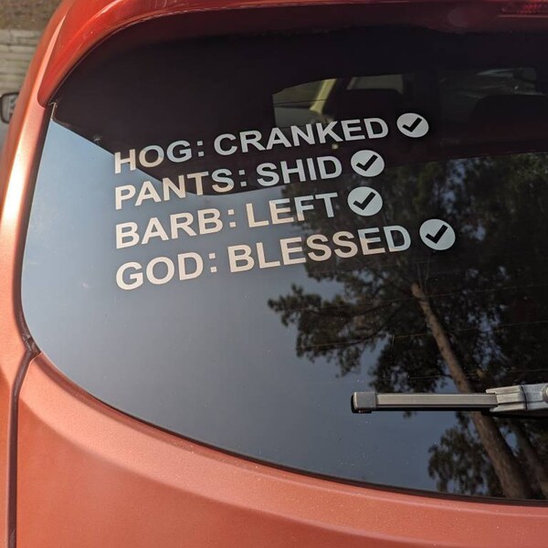 HOSS Decals: Funny Car Window Decal - Made in Canada - Etsy