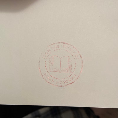 Personalized Book Lover Gift Embosser Monogram Book Stamp Embosser ...