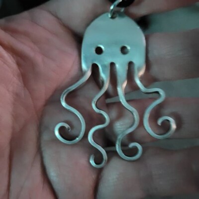 Spoon Octopus Silverware Small Sculpture Vintage Silver Fork - Etsy