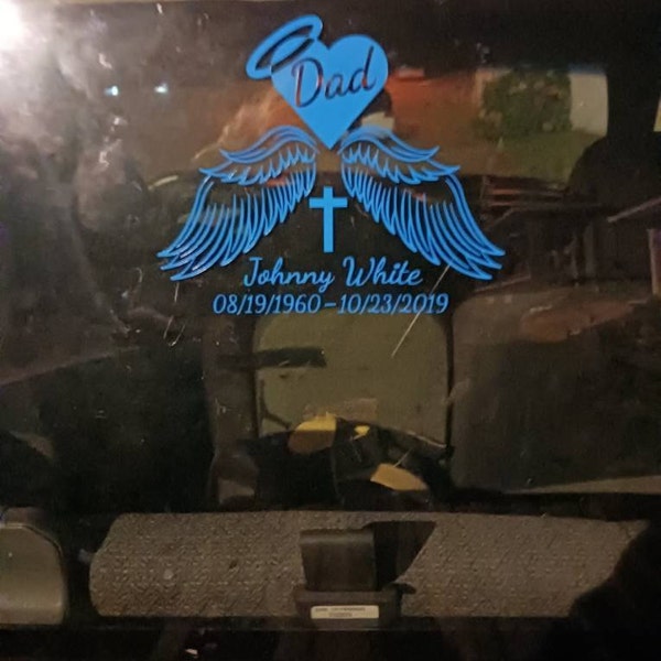 Personalized Dad in Loving Memory Decal - in Loving Memory Decal ...