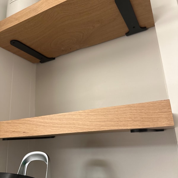 Hidden Float Shelf Bracket Black, Heavy Duty L Shelf Bracket, Floating ...