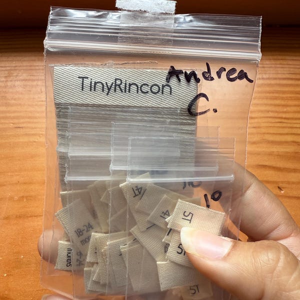 Printed Satin Care Clothing Labels- "100% Cotton" W/ Care Instructions ...