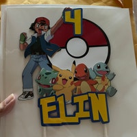 Personalized POKEMON Cake Topper Party Picks - Etsy Canada