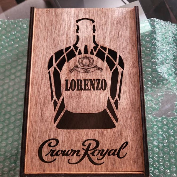 Crown Royal Box I Gift Box I Liquor Box I Custom Gift I Fathers Day ...