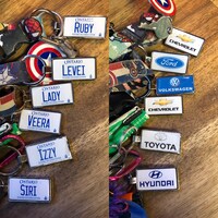 Custom Usa Square Type Number Plates Keychain Any Car Model - Etsy