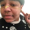 Nose Bridge Cuff, Without Piercing, Face Harness Jewel in Chains: Gold ...