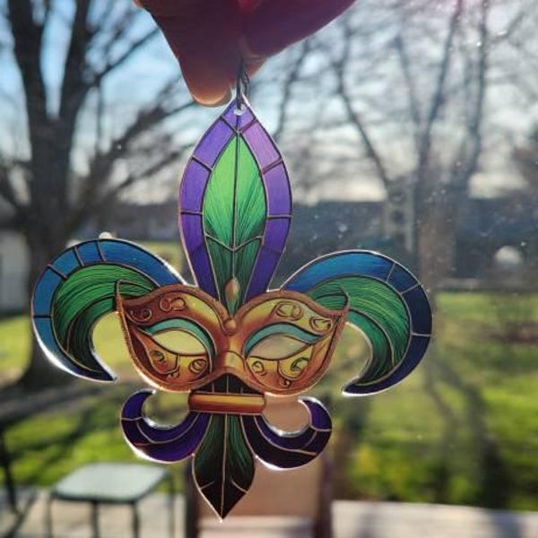 Red Cardinal Suncatcher, Christmas Gift, Cardinals Acrylic Window ...