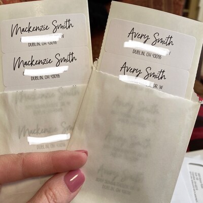 Custom Individual Guest Address Labels Modern Guest Address - Etsy