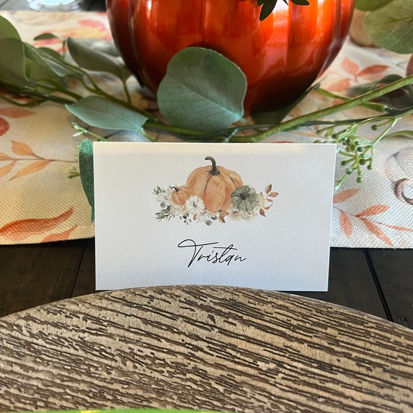 Thanksgiving Food Tent Cards, Thanksgiving Place Setting, Autumn Food ...