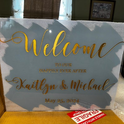 Acrylic Unplugged Ceremony Sign Phone and Camera Free Ceremony Sign ...