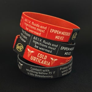 SUPER COMFORTABLE Medical Alert ID Wristband Custom Emergency ...
