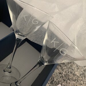 Engraved Martini Glass Set Personalized 10oz Crystal Martini | Etsy