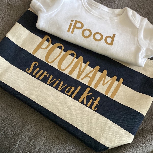 Poonami Survival Kit: Baby Change Bag With Vest, New Mum, Baby Shower ...
