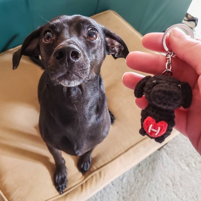 Personalized Lab Pet Keychain Black Labrador Gift - Etsy