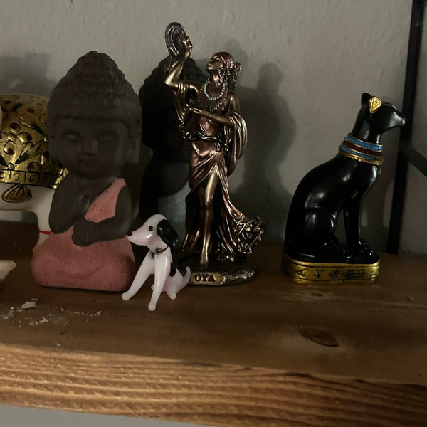 Vintage Oya Mini Statue - Small Orisha of Winds, Lightning, Death and ...