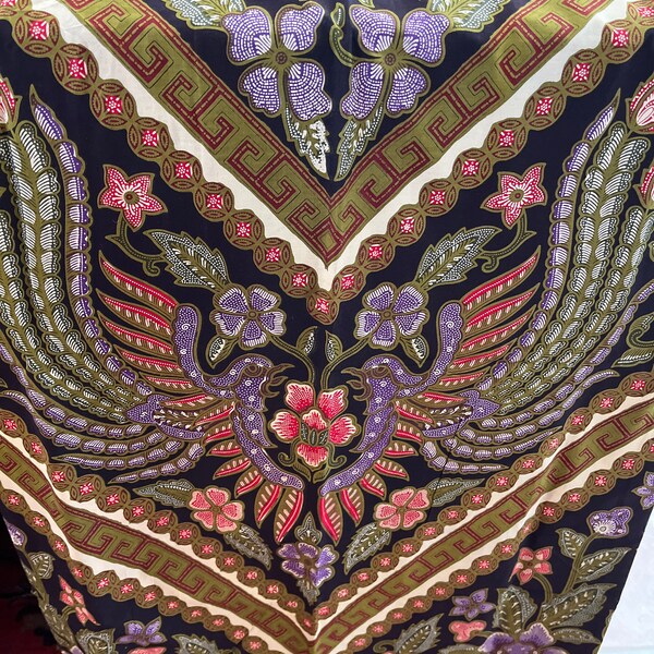 Garuda Javanese Indonesian Batik Fabric Bird of Paradise Traditional ...
