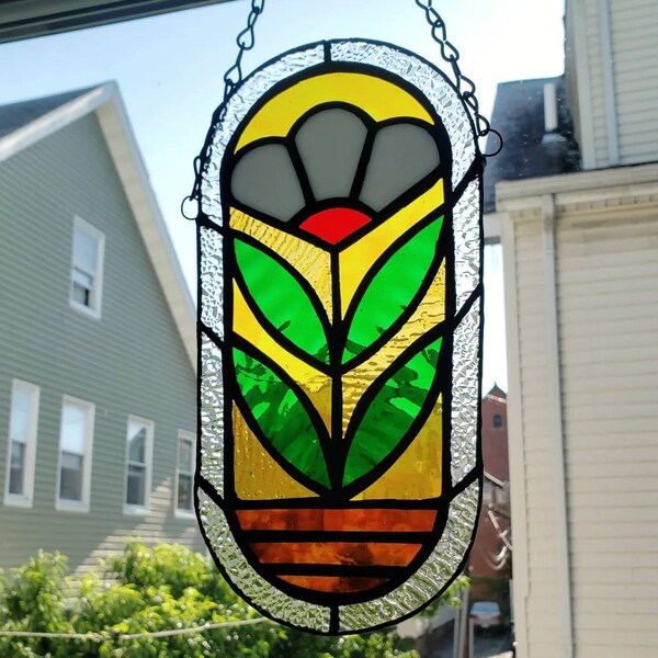 Botanical Stained Glass Pattern, Stained Glass Patterns, Digital ...