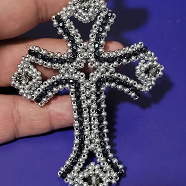 Byzantine Crystal Cross Pendant Tutorial: PDF - Etsy