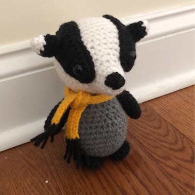 PATTERN: Blossom the Badger Crochet Badger Pattern Amigurumi Badger ...