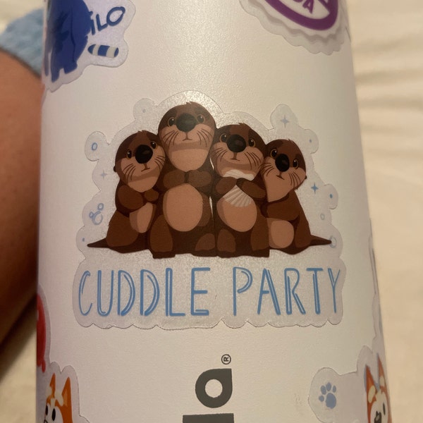 Otter Cuddle Party Transparent Laptop Sticker/ Finding Dory Nemo Pixar ...