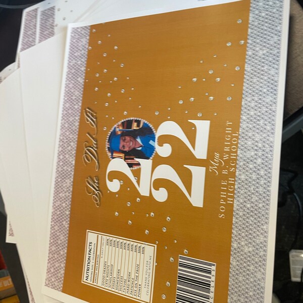 Graduation Printable Chip Bag, Match Colors Custom Graduation Chip Bag ...