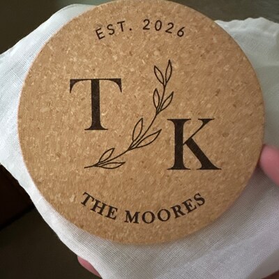 Set of 100 Personalized Cork Coaster Wedding Favors Wedding ...