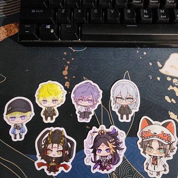Nijisanji EN Vinyl Stickers luxiem Mysta Shu Luca Ike Vox, noctyx Sonny Alban Uki Fulgur ...