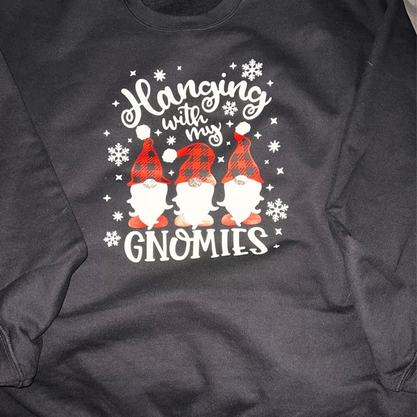 Hanging With My Gnomies Svg, Plaid Pattern Hat Gnome Svg, Christmas ...