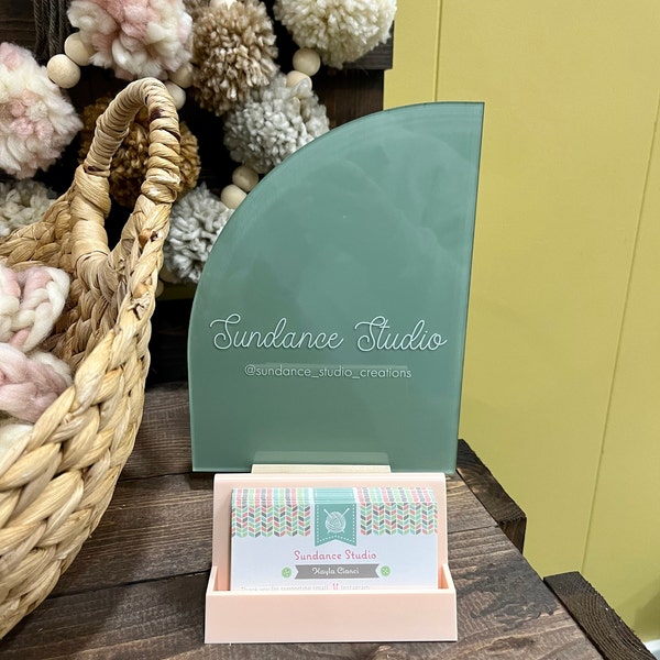 Custom Half Arch Text Acrylic Sign - Small Acrylic Business Signs ...