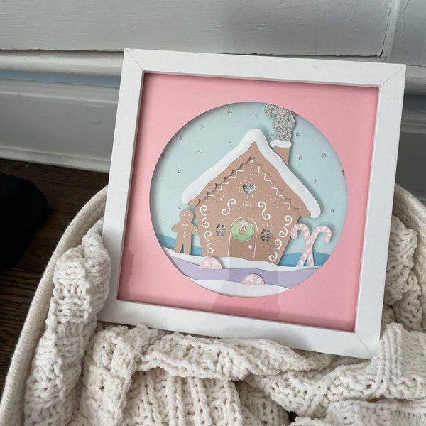 Gingerbread House Christmas Shadow Box Svg for Cricut or Silhouette ...