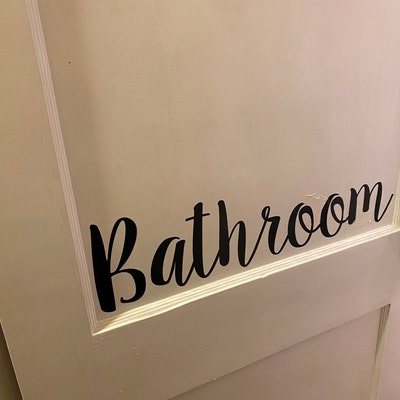 Bathroom Door Decal, Bathroom Decal, Bathroom Door Decals, Door Decal ...