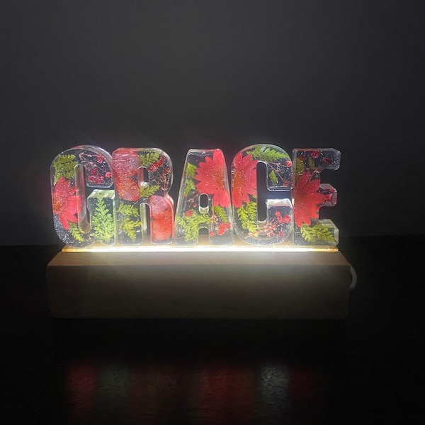 3D Custom Letter Lights, Personalized Resin Photo Display Lamp,handmade ...